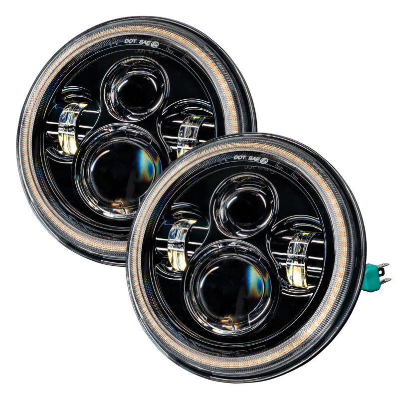 Oracle 07-18 Jeep Wrangler JK Switchback LED Halo Headlights - Amber/W